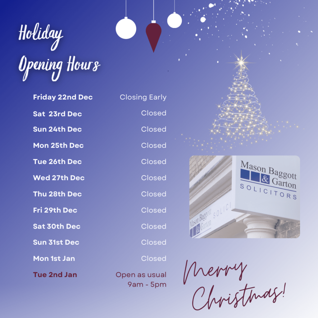 Christmas Opening Hours | LAWLINCS